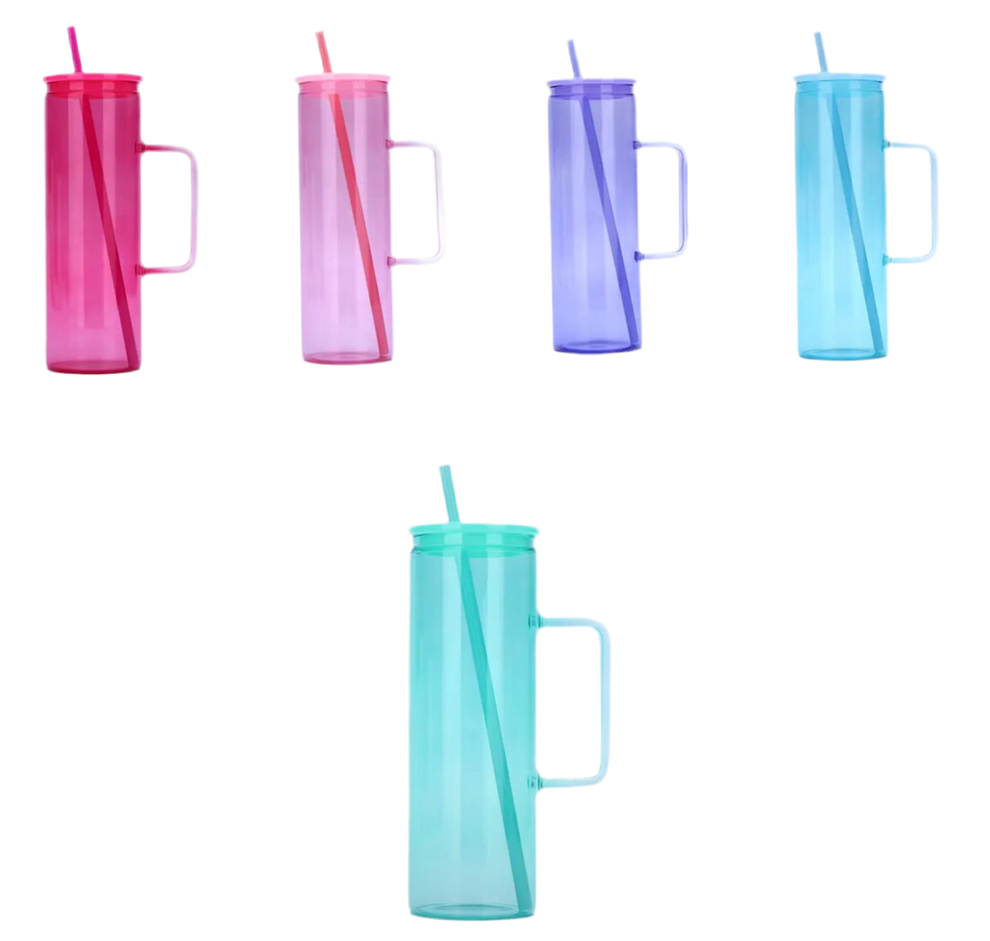 20oz glass cup with handle – Forever Krafty